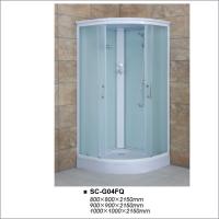 China Sliding Door Bathroom Shower Enclosures with Tempered Fabric Glass for sale