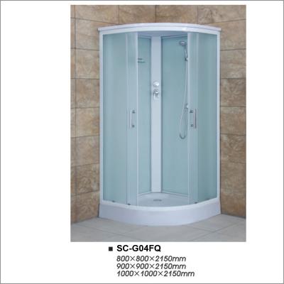 China Sliding Door Bathroom Shower Enclosures with Tempered Fabric Glass for sale
