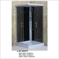 China Fully Enclosed Complete Shower Cubicles With Black Painting Tempered Glass for sale