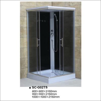 China Fully Enclosed Complete Shower Cubicles With Black Painting Tempered Glass for sale
