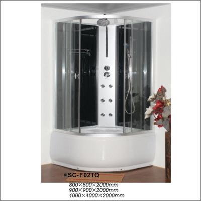 China High Tray Luxury Complete Shower Room with Six Jets Shelf Hand Shower for sale