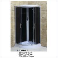 China Mirror Black Gray Glass Shower Cabin with Shower Hand Six Jets Computer Panel for sale