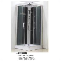 China Durable Complete Shower Room with Shelf and Chrome Profile Square Tray for sale