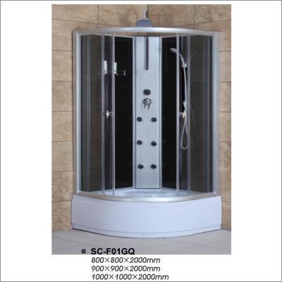 China Tempered Glass Bathroom Shower Cubicles Multi Functional With Shower Seat for sale