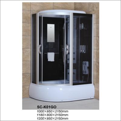China Sliding Door Grey Glass Corner Shower Stall CE Certificate For Home / Hotels for sale