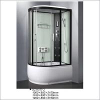 China Oval High Tray Reversible Corner Shower Cabin With Shelf Multi Functional for sale