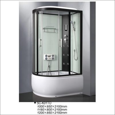 China Oval High Tray Reversible Corner Shower Cabin With Shelf Multi Functional for sale