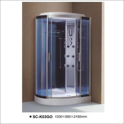 China Reversible Bathroom Corner Luxury Tempered Glass massage Box Shower Cubicle for sale