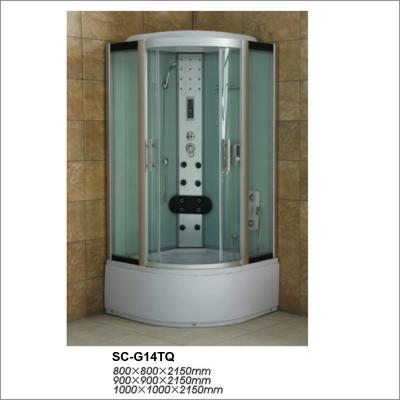 China Family Using Enclosed Steam Sauna Room / Bathroom Showers Cubicles Curved for sale