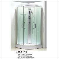 China Corner Glass Steam Shower Cabin , Curved Shower Stall CE Approved for sale