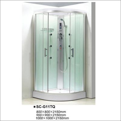 China Corner Glass Steam Shower Cabin , Curved Shower Stall CE Approved for sale