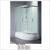 China Reversible Steam Shower Cabin Free Standing Shower Enclosure With Oval Tray for sale