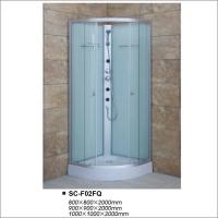 China Quadrant Shower Room Curved Shower Cabins With Fabric Tempered Glass for sale