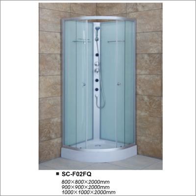 China Quadrant Shower Room Curved Shower Cabins With Fabric Tempered Glass for sale