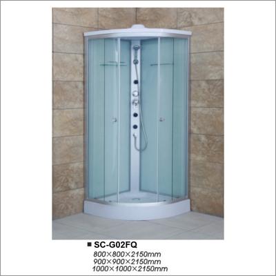 China Tempered Fabric Sliding Glass Door Shower Enclosure CE SGS Certification for sale