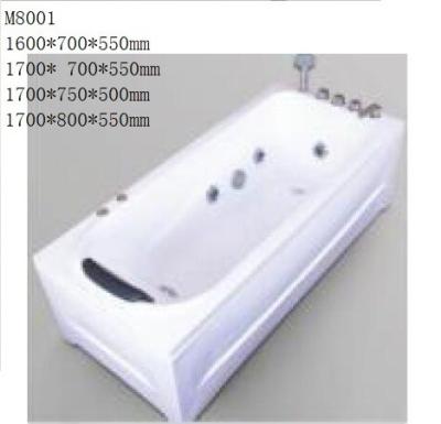 China Acrylic Rectangle Freestanding Jacuzzi Bathtub Fashion Design OEM / ODM Services for sale