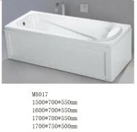 China Acrylic Rectangular Freestanding Soaking Tub / Stand Alone Soaker Tub for sale