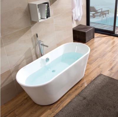China Classic Luxury Freestanding Bathtubs / Stand Alone Soaker Tubs Glossy White for sale