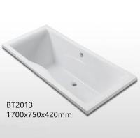 China High Gloss Acrylic Modern Built-in Tub 1700x750x420 Corner Drain Location for sale