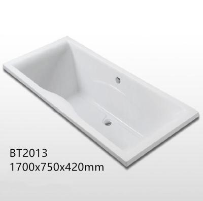 China High Gloss Acrylic Modern Built-in Tub 1700x750x420 Corner Drain Location for sale