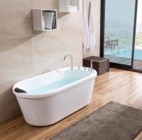 China Custom Size Acrylic Freestanding Bathtub Stand Alone Tub In Small Bathroom for sale