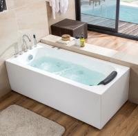 China Acrylic Whirlpool Hot Tub Freestanding Massage Bathtub Rectangle Shaped for sale