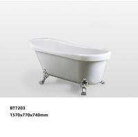 China Ellipse Shape Acrylic Clawfoot Bathtubs Pure Color For Bathroom CE Test Passed for sale