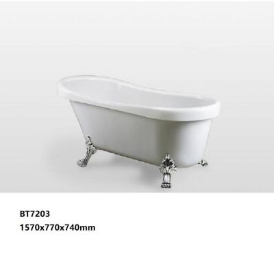 China Ellipse Shape Acrylic Clawfoot Bathtubs Pure Color For Bathroom CE Test Passed for sale