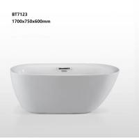 China Acrylic Stand Alone Bathtubs Oval Shaped Easy Cleaning CE ISO9001 Certification for sale
