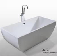 China Simple Acrylic Freestanding Jacuzzi Bathtub Comfortable 1700x750x600mm Size for sale