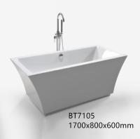 China Rectangle Reestanding Freestanding Acrylic Tub , Modern Stand Alone Tub for sale