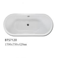 China Sanitary Ware Built In Jacuzzi Ellipse Acrylic Bathtub Comfortable Convenient Install for sale