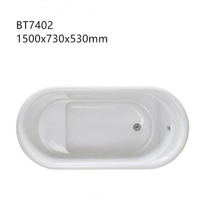 China Sanitary Ware Ellipse Modern Built-in Bathtub Acrylic Material White Color for sale