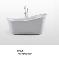 China Acrylic Freestanding Bathtub Stand Alone Jacuzzi Bathtub 1780x880x830 for sale