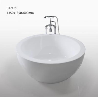 China Hotel Circular Acrylic Freestanding Jacuzzi Bathtub / Round Soaking Bathtubs for sale