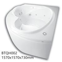 China High Gloss Corner Freestanding Acrylic Bathtub 1570x1570x730 Easy Cleaning for sale