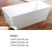 China Freestanding Acrylic Bathtub 1 People Capacity for sale