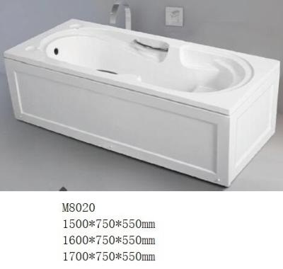 China Acrylic Freestanding Soaking Bathtubs with Skirts Rectangle Shaped CE ISO9001 for sale