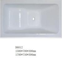 China Rectangle Shaped Drop-in Jacuzzi Tub / Built-In Bathtub 1700*700*390mm for sale