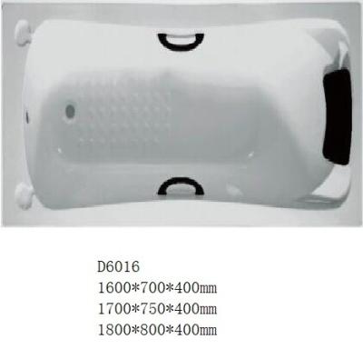 China Rectangle Shape Acrylic Built In Bathtub Modern Style with CE ISO Certification for sale