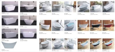 China Circular Shape Solid Surface Stone Bathtub Freestanding Tub ABS Material for sale