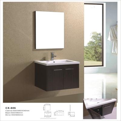 China Wall Mounted Bathroom Vanity Cabinets , MDF Board Wall Hanging Vanity for sale