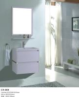 China Wall Mounted 60cm Floating Bathroom Cabinet with Artificial Stone Countertop for sale