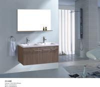 China Double Basin PVC Bathroom Vanity Wall Mounted Hanging With Four Doors for sale