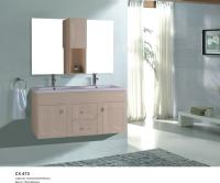 China Double Basin PVC Bathroom Vanity with Two Doors and Two Drawers for sale