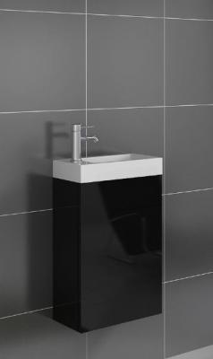 China Professional 40cm Wide MDF Bathroom Cabinet with Various Veneer Option for sale