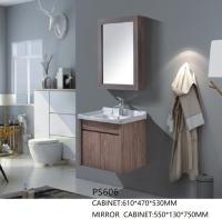 China Wall Hanging Vanity Pvc Bathroom Cabinet 610*470*500mm Environment Friendly for sale