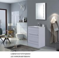 China Floor Mounted Bathroom Vanity Cabinets 610*470*820mm with LED Mirror Lamp for sale
