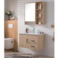 China Pvc Bathroom Vanity With Mirror Cabinet , Wall Mounted Vanity Units CE ISO for sale