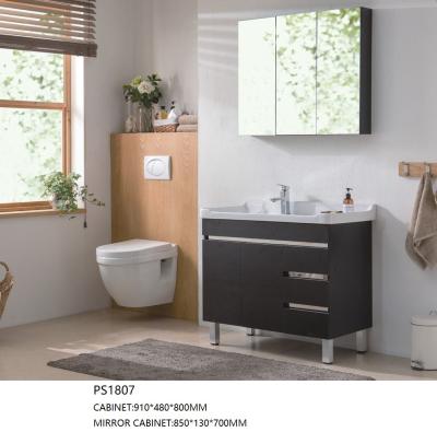 China Custom Floor Mounted Bathroom Cabinets Easy Clean Environment Friendly For Decor for sale
